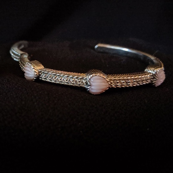 Judith Ripka | Jewelry | Judith Ripka Pink Heart And Silver Cuff ...
